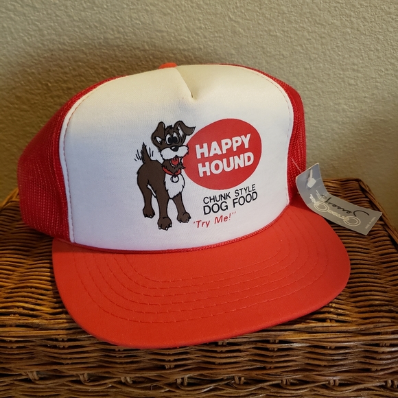 Accessories | Vtg Happy Hound Made In Korea Trucker Snap Back Mesh Hat ...